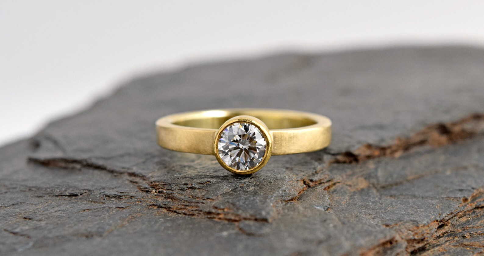 18K Gold Diamond Ring .50 Ct. Diamond Wedding Ring Eco - Etsy