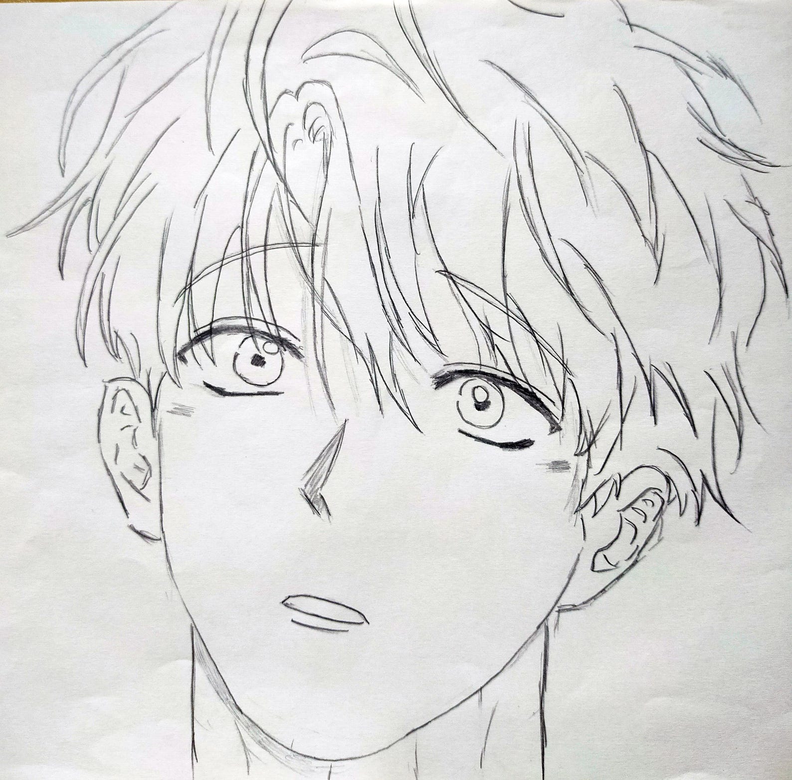 Anime Bleistiftskizze, Handsome Boy, 'Yeo Eui-joon' (Digital Download ...