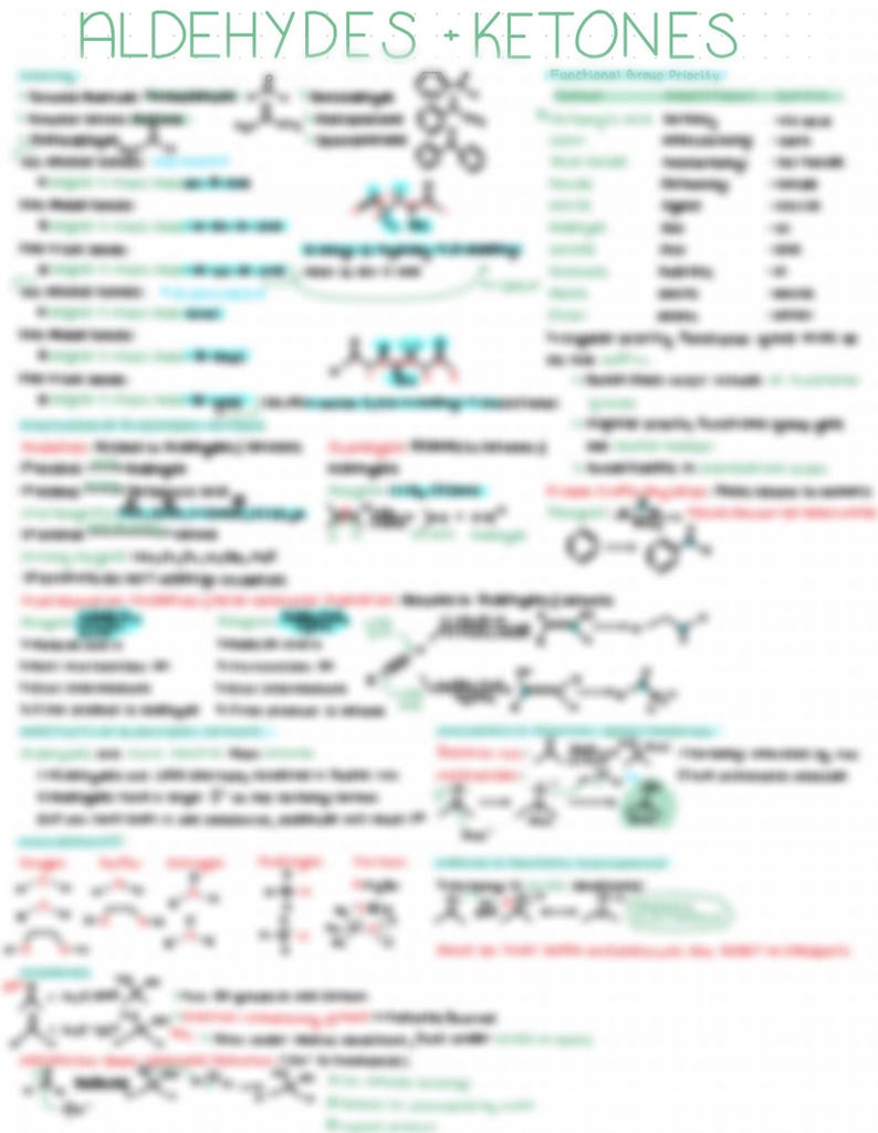 COMPLETE Organic Chemistry 2 Study Guide—entire Semester of Color-coded ...
