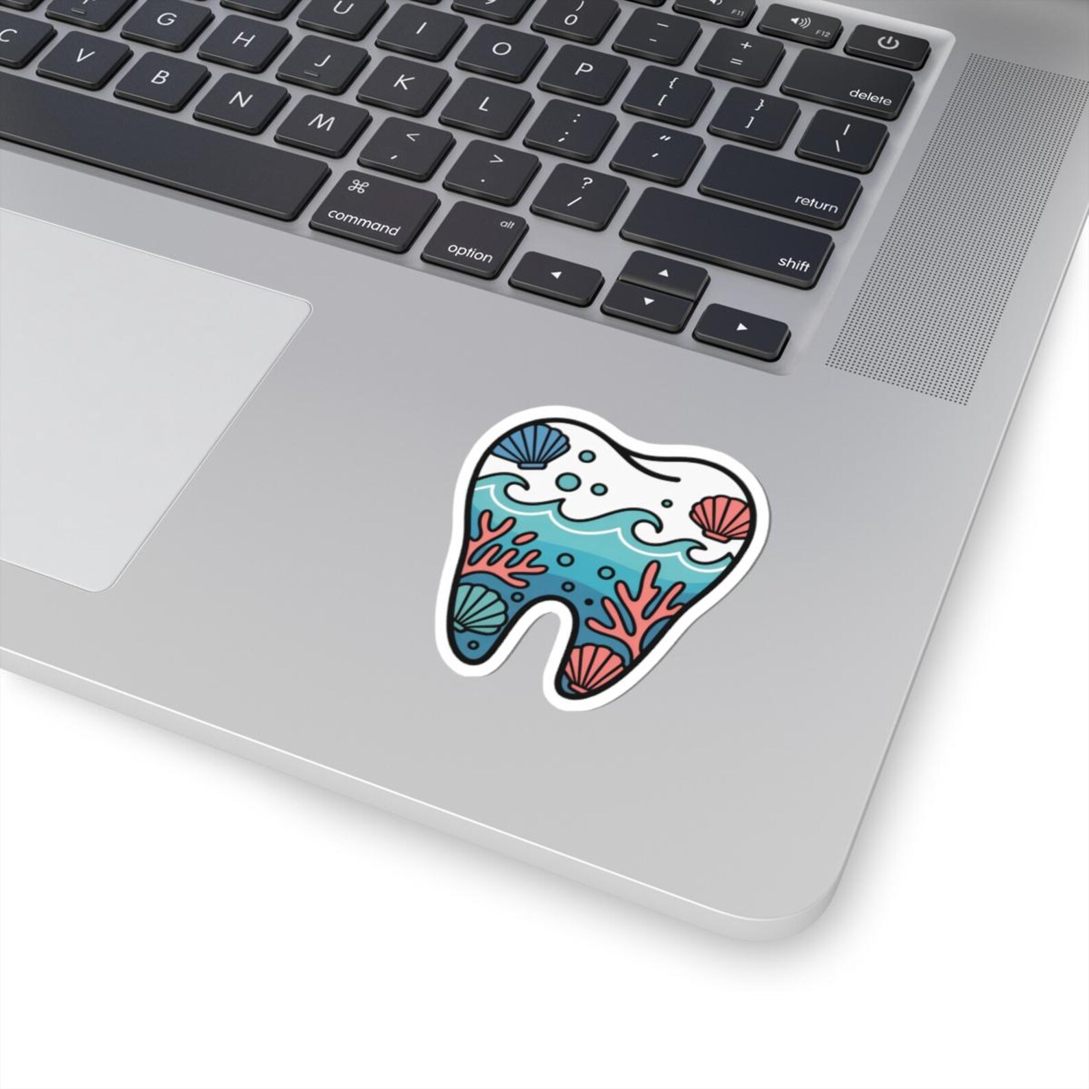 Ocean Tooth Sticker | Fun & Bright Dental Kiss-cut Stickers for ...