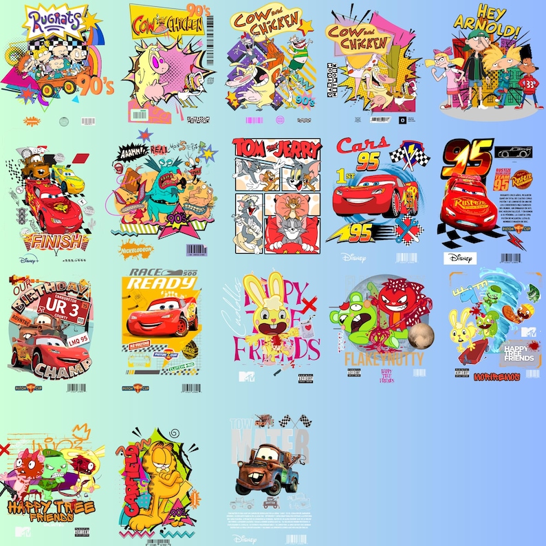Designs Cartoons 90s! Bundle X78 of Iconic 90s Cartoons! Classic TV ...