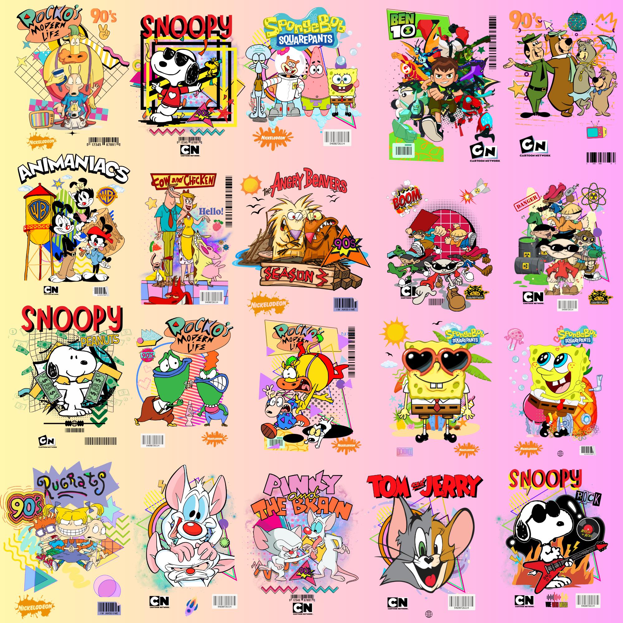 Designs Cartoons 90s! Bundle X78 of Iconic 90s Cartoons! Classic TV ...