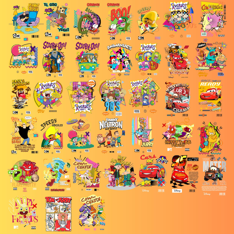 Designs Cartoons 90s! Bundle X78 of Iconic 90s Cartoons! Classic TV ...