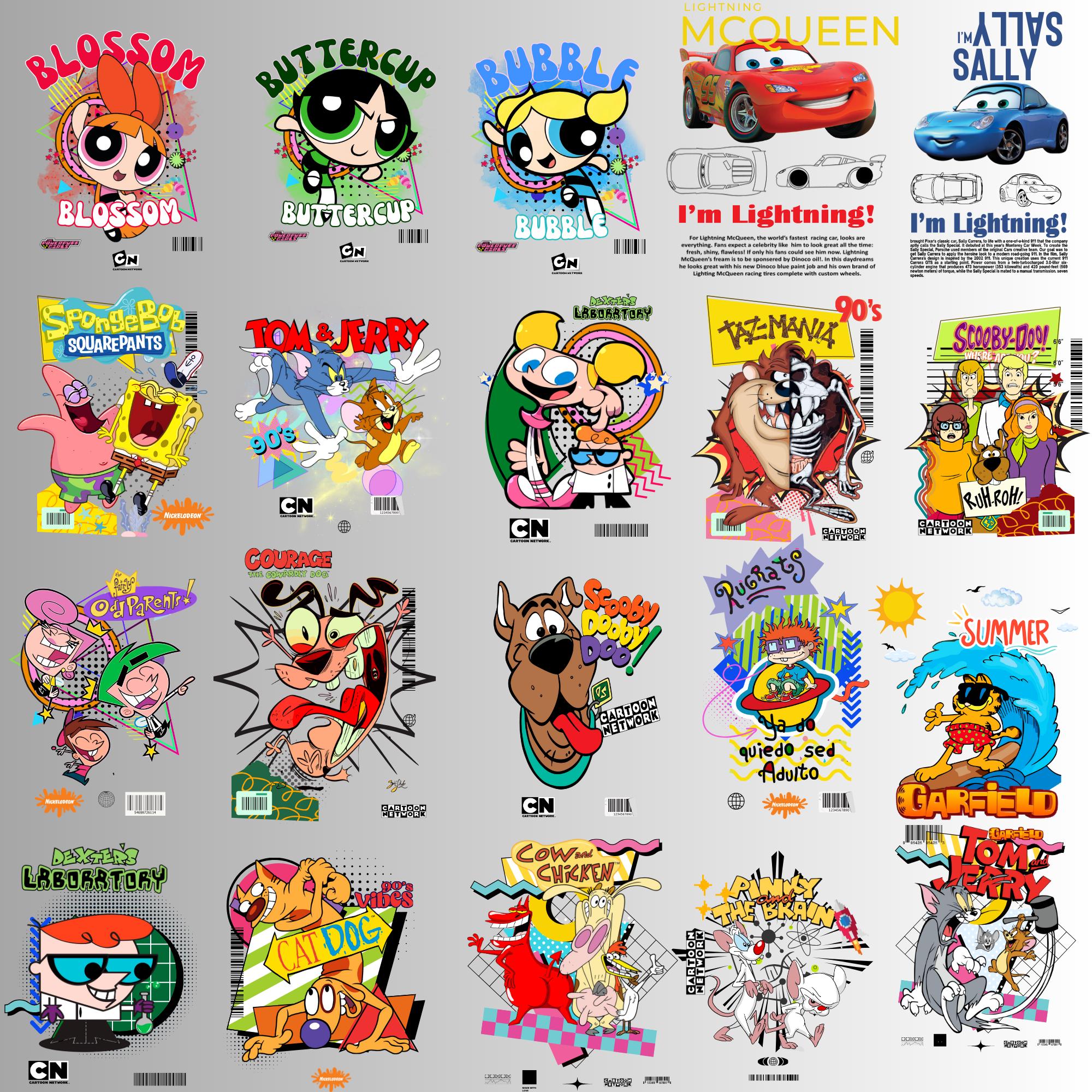 Designs Cartoons 90s! Bundle X78 of Iconic 90s Cartoons! Classic TV ...