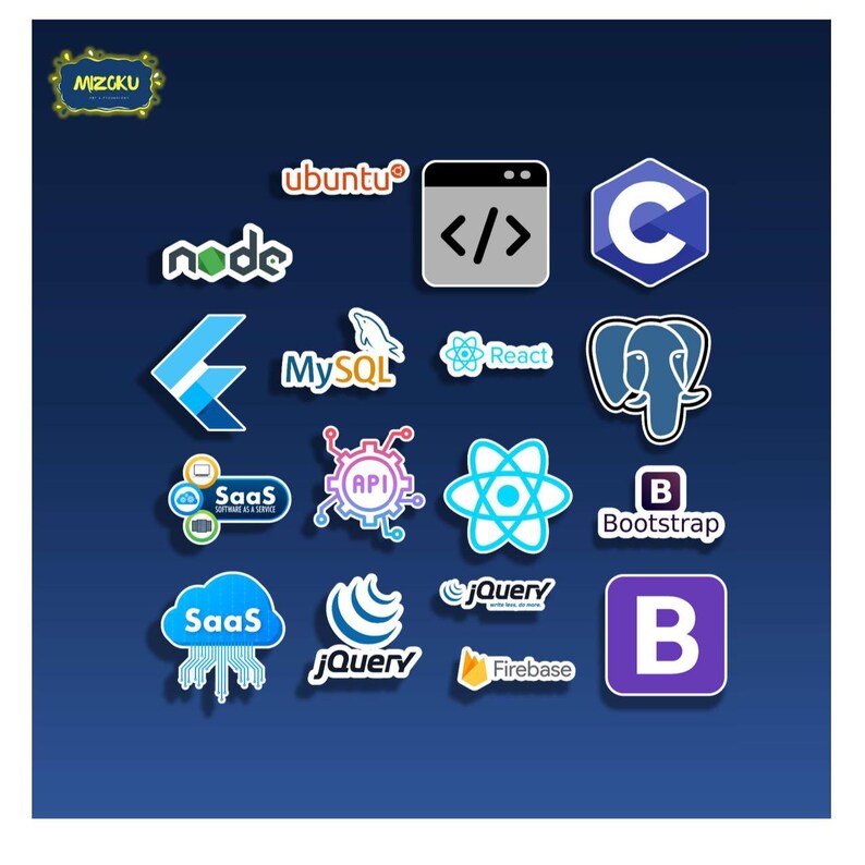 50 Sticker Pack Programming Printable Set Bundle Clipart Print Cut ...