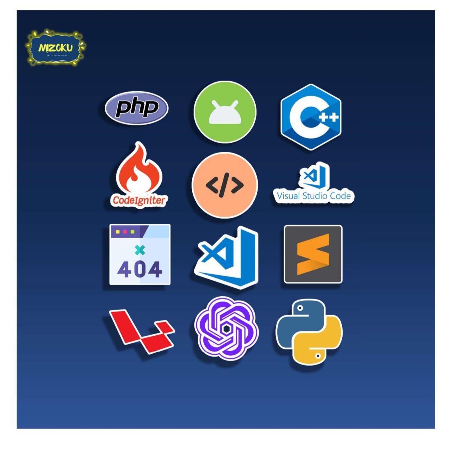 50 Sticker Pack Programming Printable Set Bundle Clipart Print Cut ...