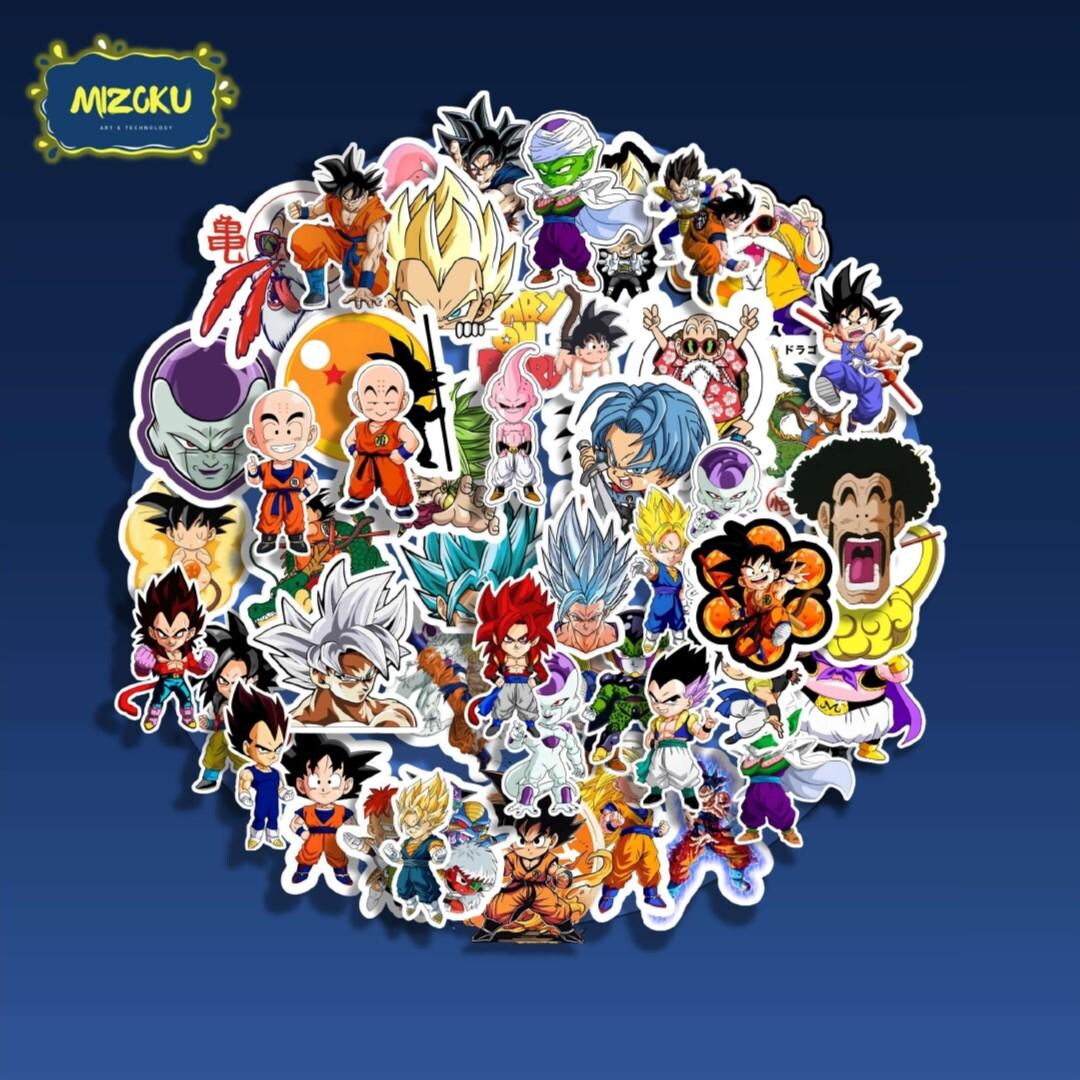 50 Sticker Pack Anime Dragon Ball Printable Set Bundle Clipart Print ...