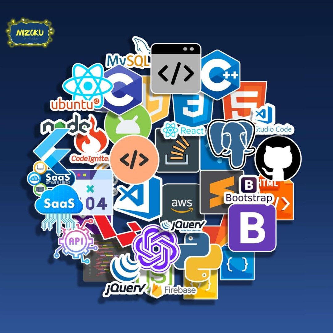 50 Sticker Pack Programming Printable Set Bundle Clipart Print Cut ...