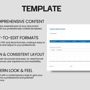 Editable Delivery Note Template | Fillable Dispatch Form PDF & Word ...