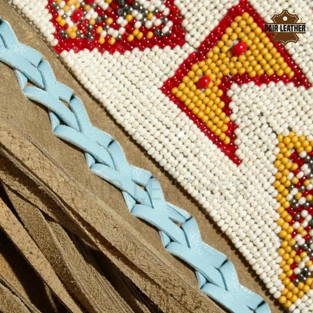 Native American Cowgirl Suede Leather Jacket Coat With Fringes, Vintage ...