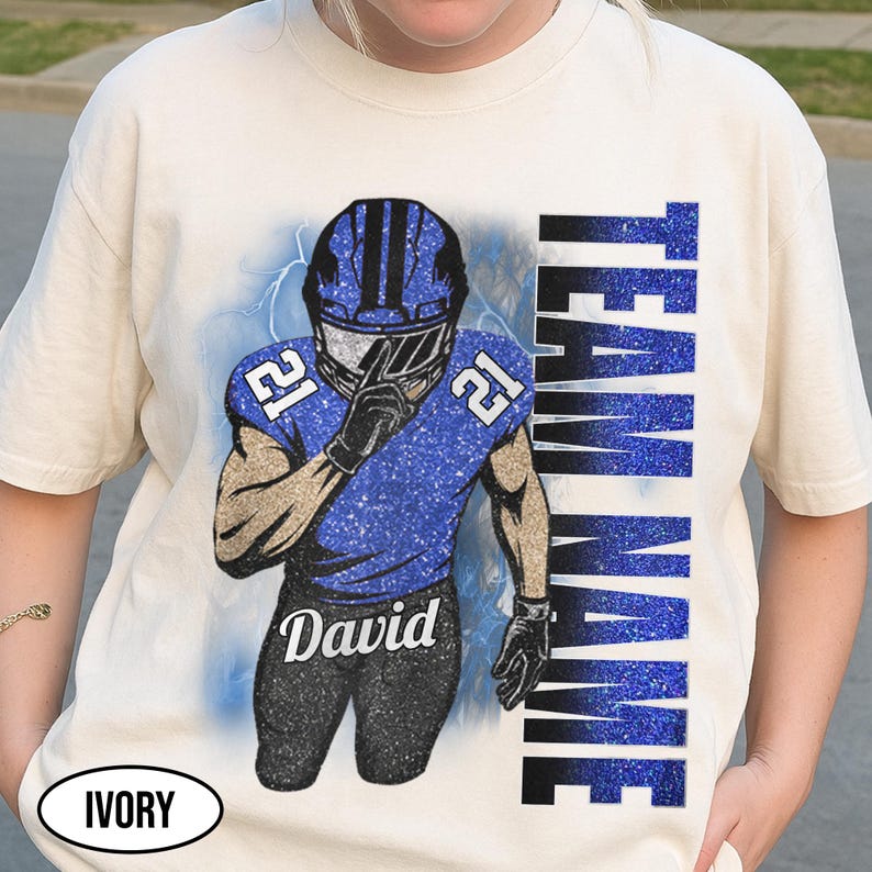 Personalized Football Player Shirt, Custom Football Team Player Name ...