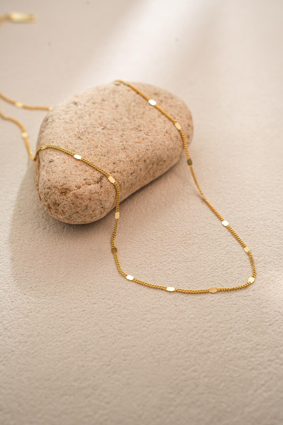 Shimmering Disc Chain Necklace | 14K Gold Vermeil on 925 Silver ...
