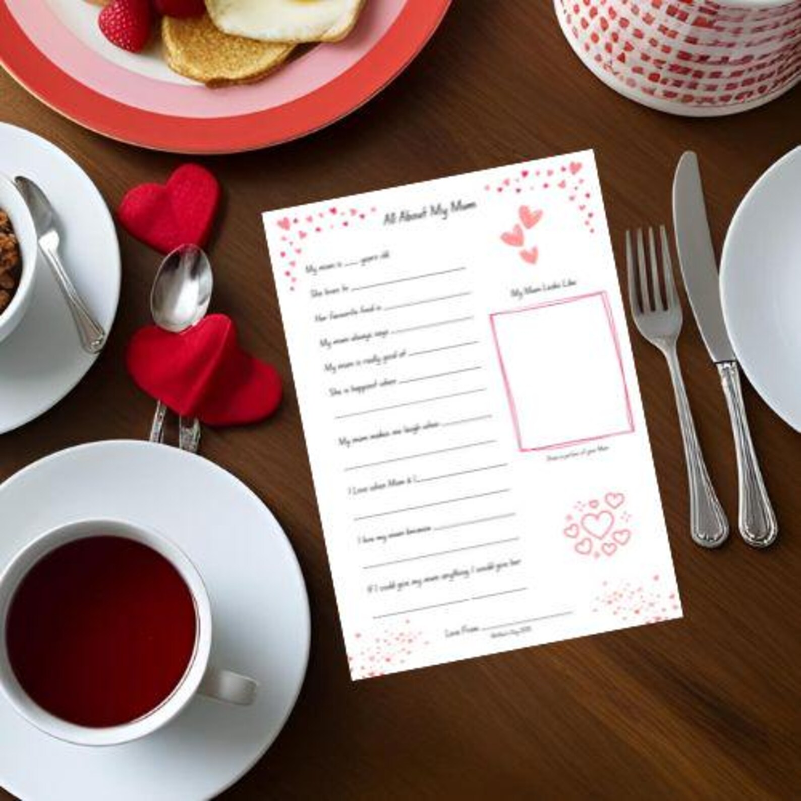Editable “all About Mum” Mother’s Day Printable | Kids Questionnaire ...