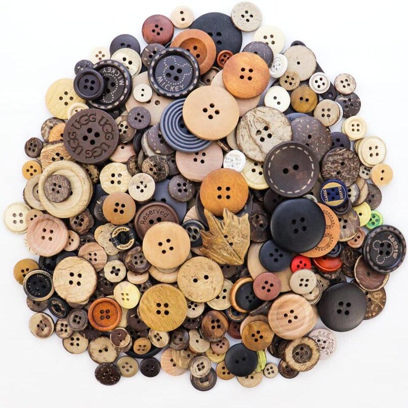 Wooden Buttons Assortment - Etsy