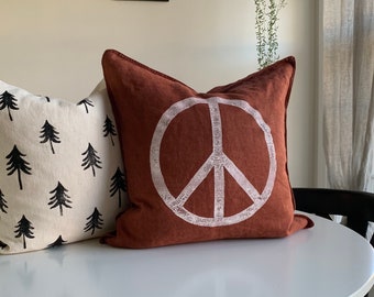 Peace Sign Pillow - Etsy