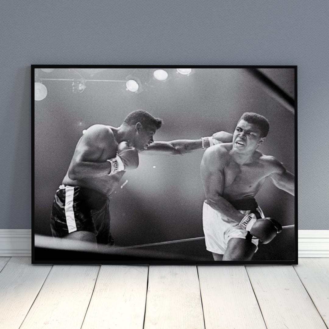 Muhammad Ali Print, Vintage Boxing Wall Art, Muhammad Ali Poster, Black ...