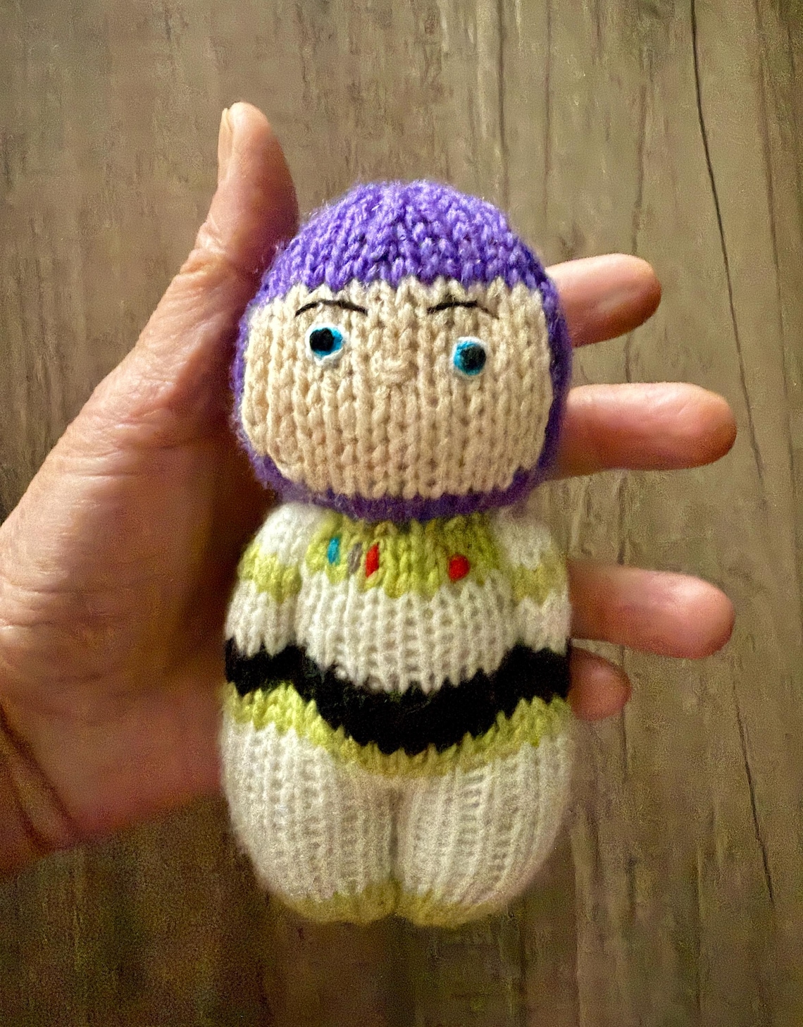 Hand-knitted Buzz Lightyear, Palm-sized Soft Doll. Handmade in All New ...