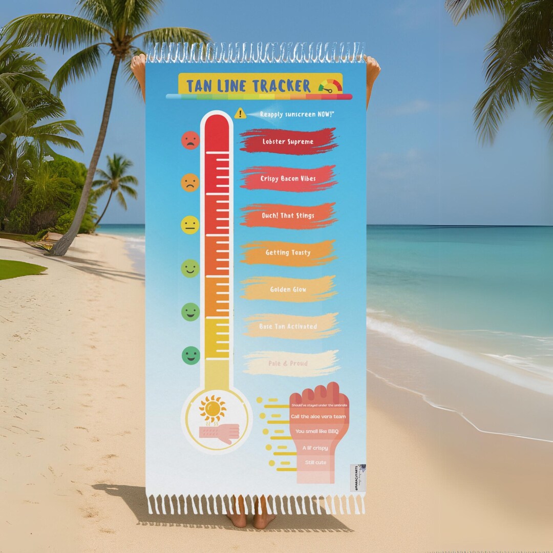 Tan Line Tracker Beach Blanket/pool Towel/oversized Wrap/decorative ...