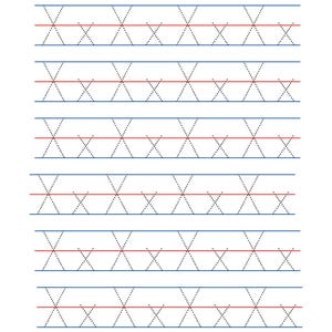 A-Z Alphabet Writing Sheets, Red and Blue Line Writing Practice for ...
