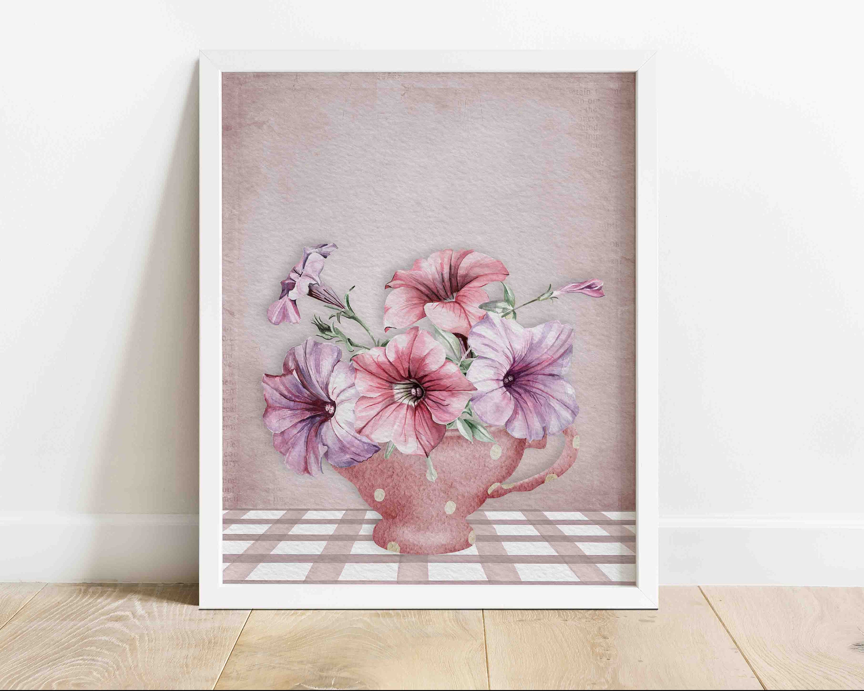 PRETTY IN PINK Printable Wall Art Farmhouse Wall Art Country/rustic ...