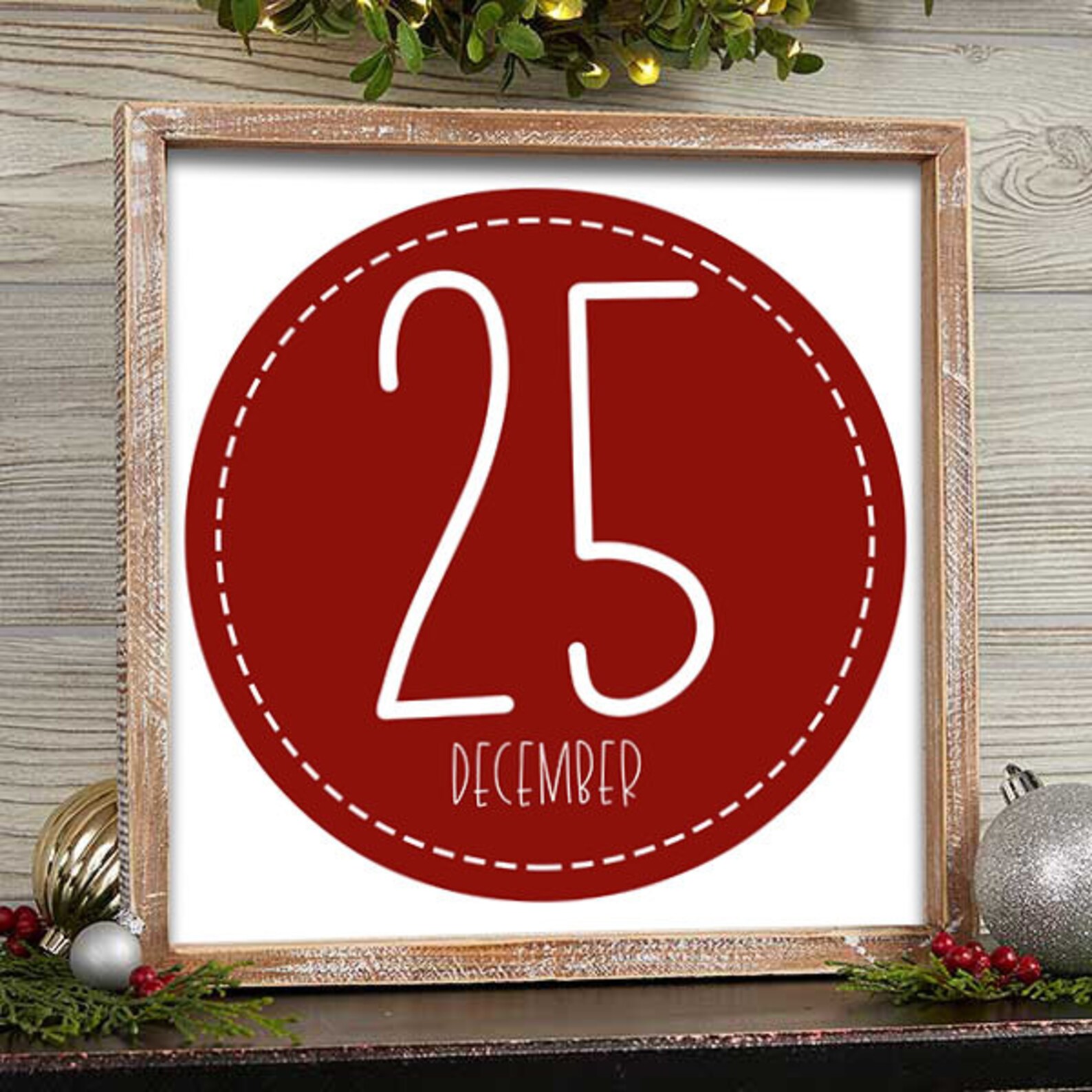 DECEMBER 25 Printable Wall Art | Instant Download | Seasonal Printable ...