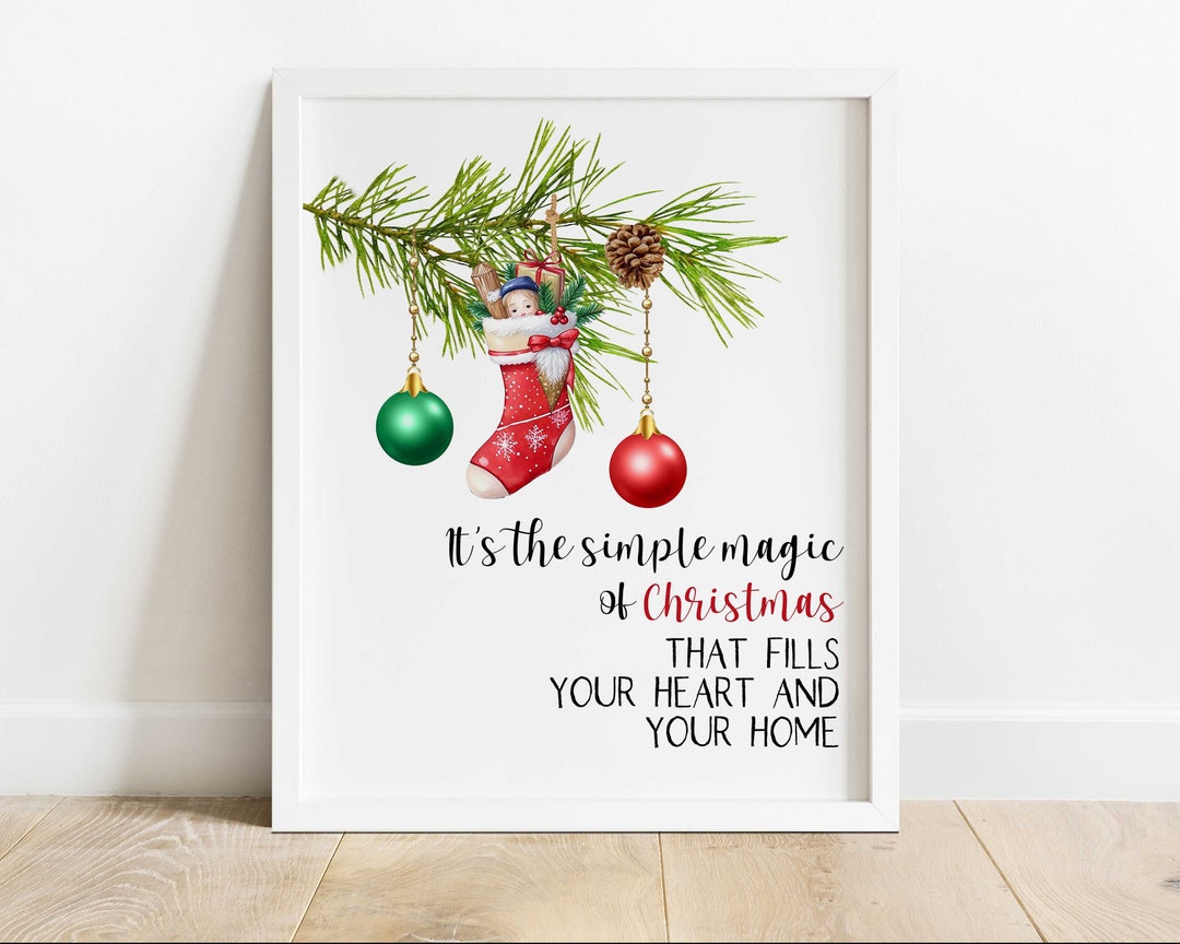 THE SIMPLE MAGIC of Christmas Printable Wall Art Instant Download ...