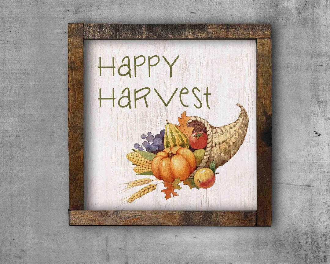 Happy Harvest Printable Wall Art Instant Download Seasonal Printable ...