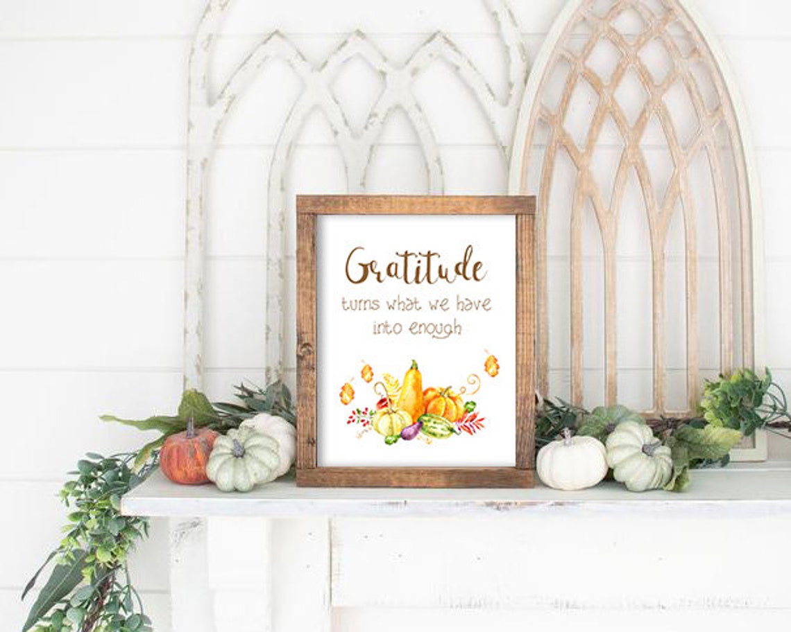 Gratitude Printable Wall Art Instant Download Seasonal Printables ...