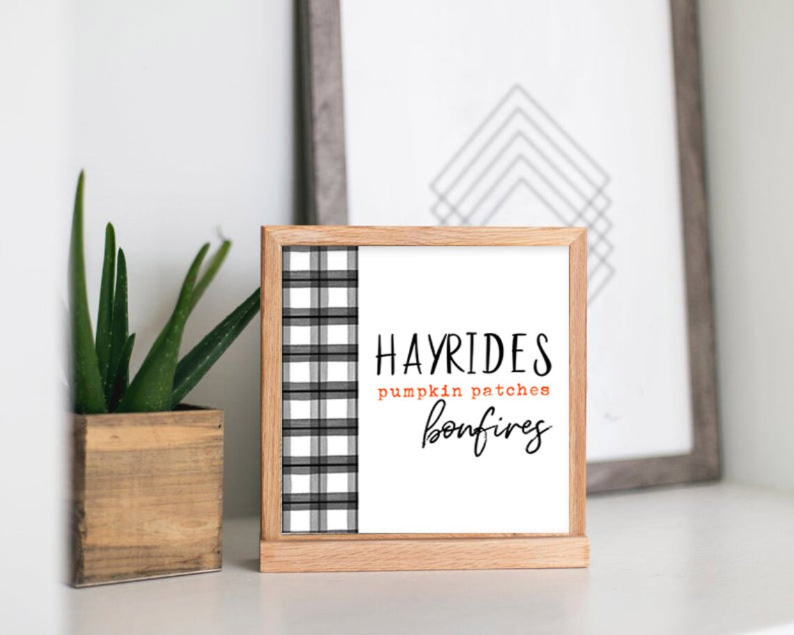 Hayrides Printable Wall Art Instant Download Seasonal - Etsy