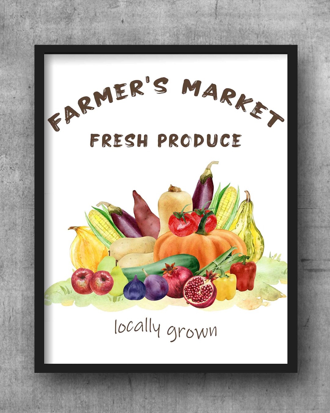 Farmer's Market Printable Wall Art Instant Download Seasonal Printable ...