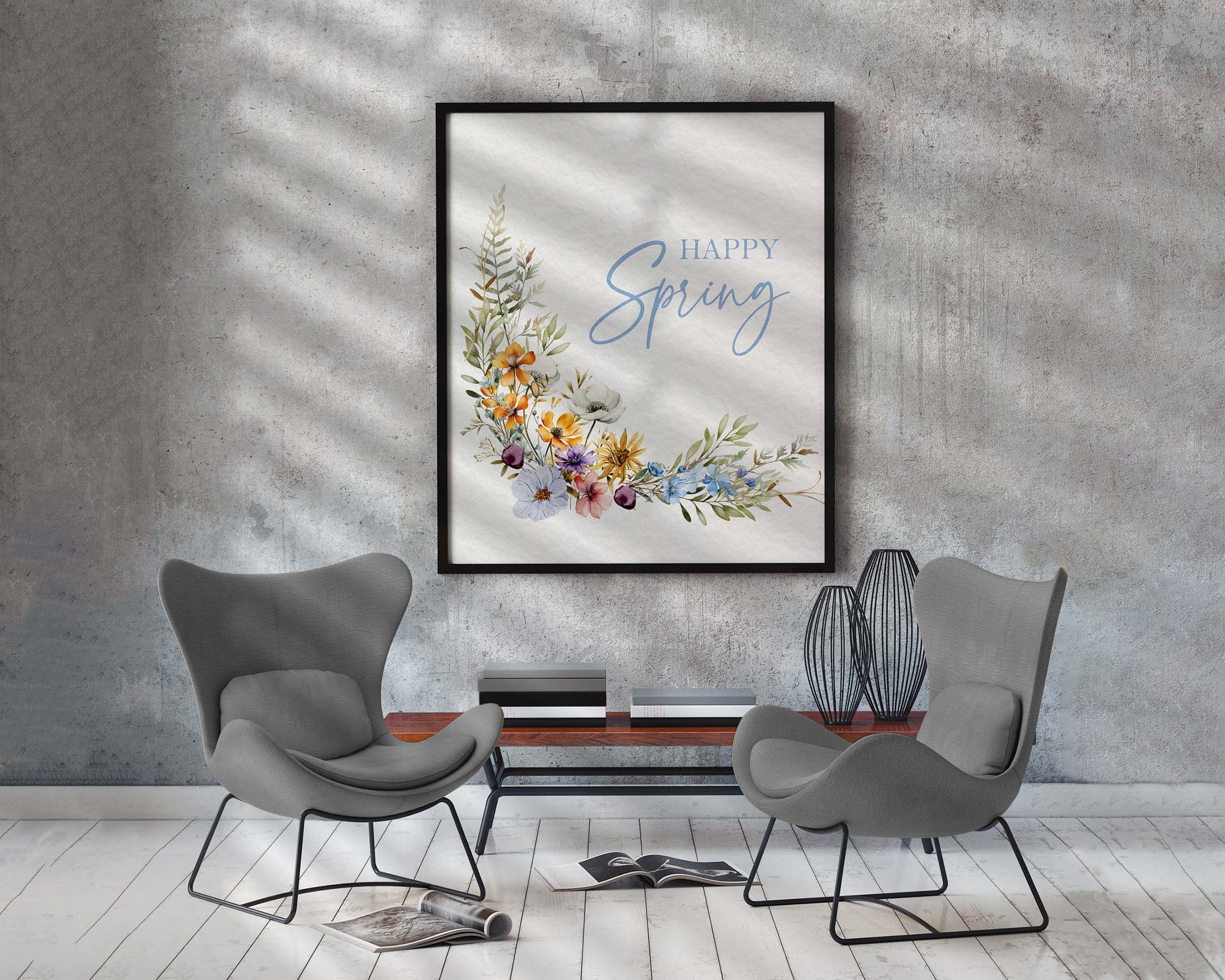 HAPPY SPRING Printable Wall Art Instant Download Seasonal Printable ...