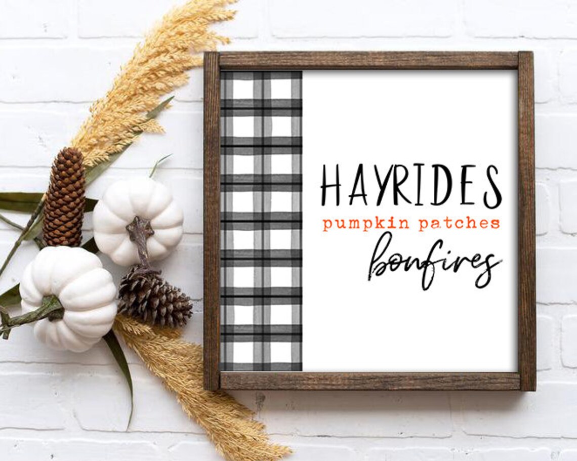 Hayrides Printable Wall Art Instant Download Seasonal - Etsy