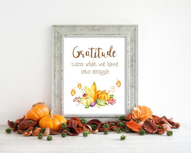 Gratitude Printable Wall Art Instant Download Seasonal Printables ...