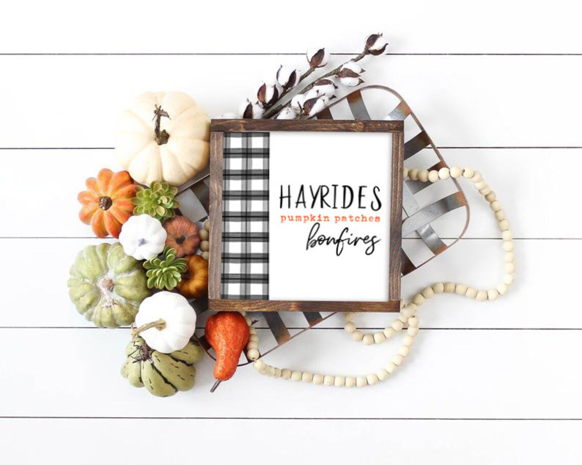 Hayrides Printable Wall Art Instant Download Seasonal - Etsy