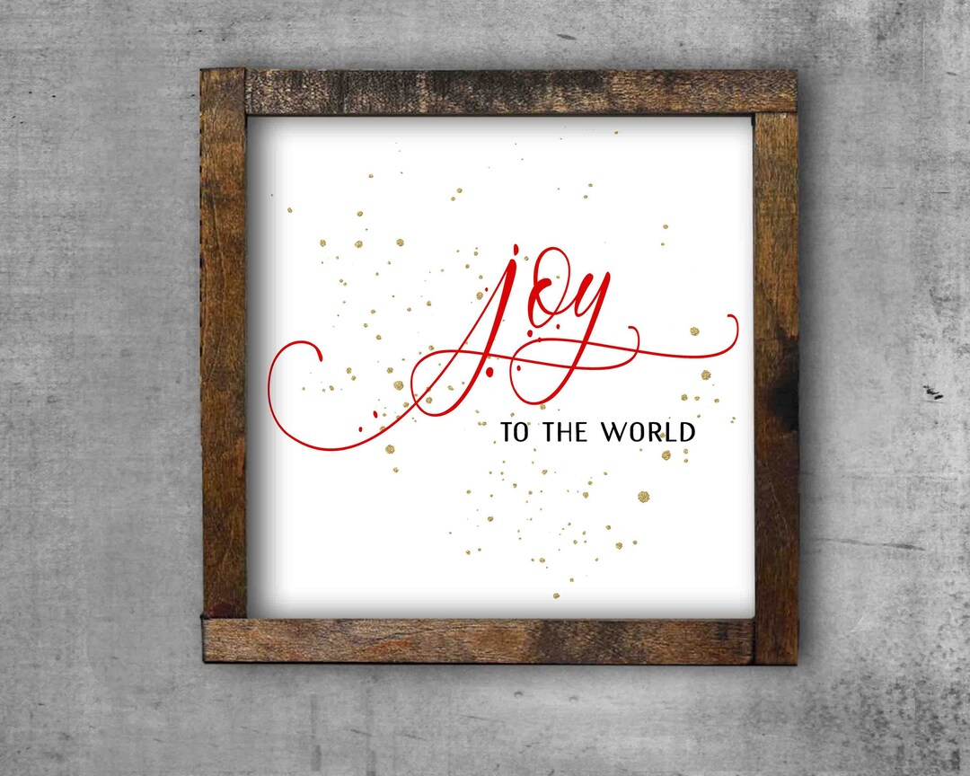 JOY TO THE World Christmas Printable Wall Art Instant Download Seasonal ...