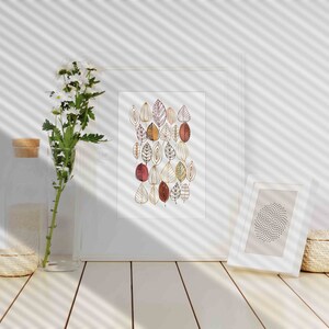 Modern Art Prints | Minimalist Art Print | Fall Day Leaves Wall Print ...