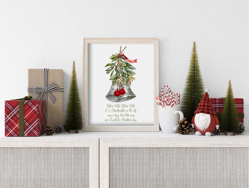SILVER BELLS Printable Wall Art | Instant Download | Seasonal Printable ...