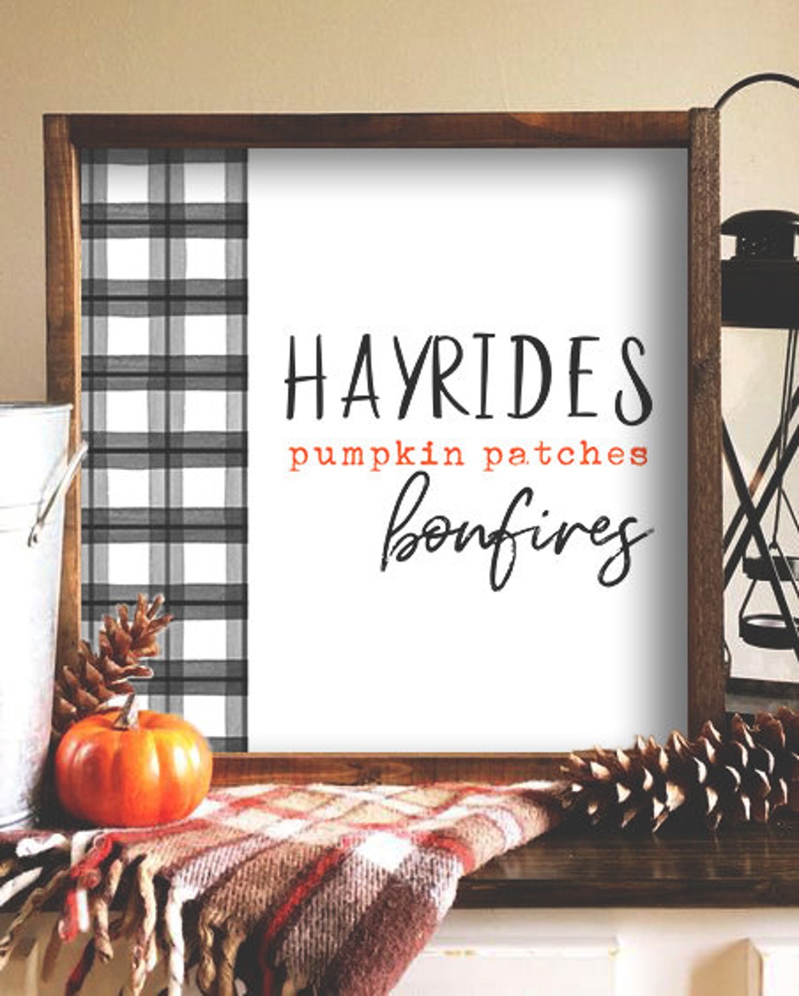 Hayrides Printable Wall Art Instant Download Seasonal - Etsy