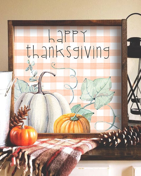 Happy Thanksgiving Printable Wall Art Instant Download Seasonal ...