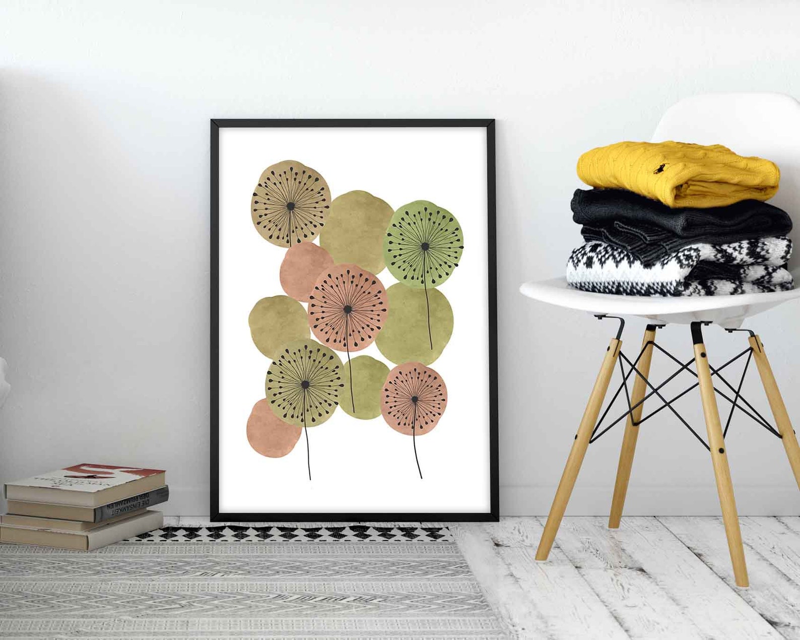 Modern Art Prints Minimalist Art Prints Dandelion Wall Print Modern ...