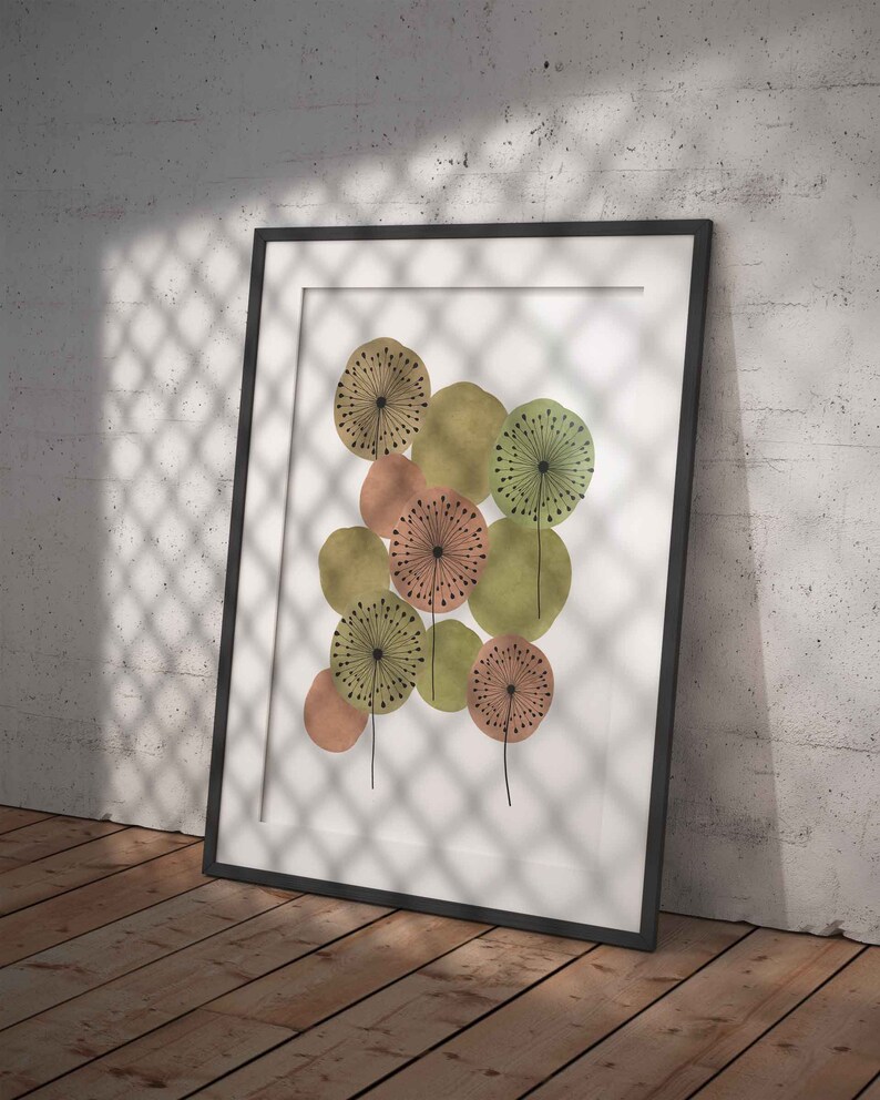 Modern Art Prints Minimalist Art Prints Dandelion Wall Print Modern ...