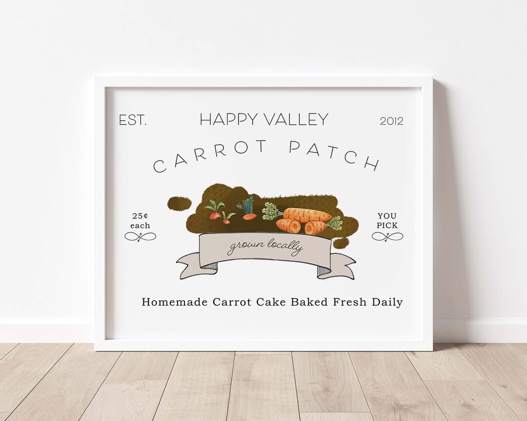 CARROT PATCH Printable Wall Art | Instant Download | Seasonal Printable ...