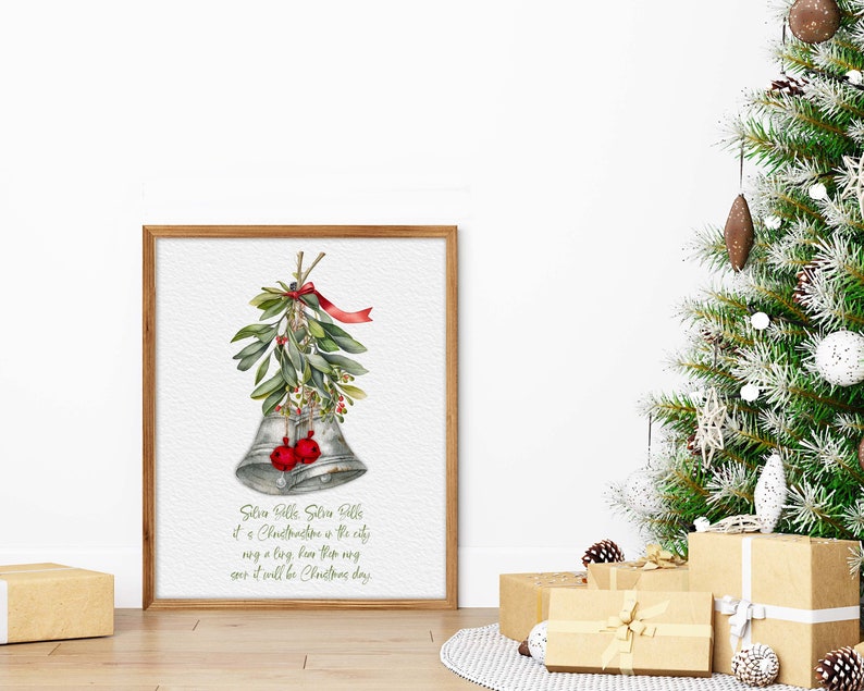 SILVER BELLS Printable Wall Art | Instant Download | Seasonal Printable ...