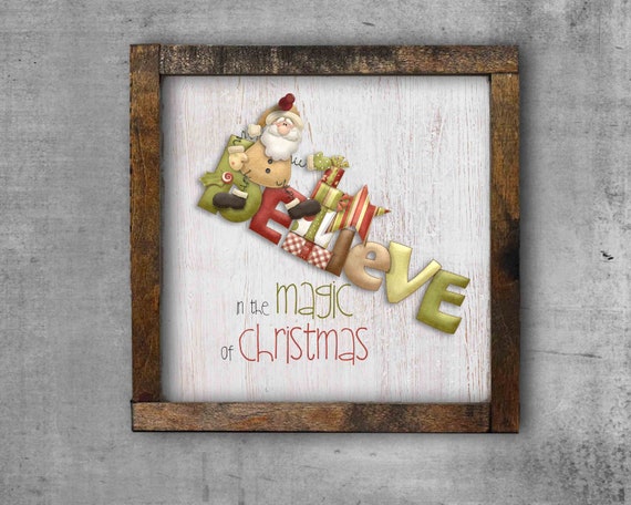 BELIEVE Printable Wall Art Instant Download Seasonal | Etsy