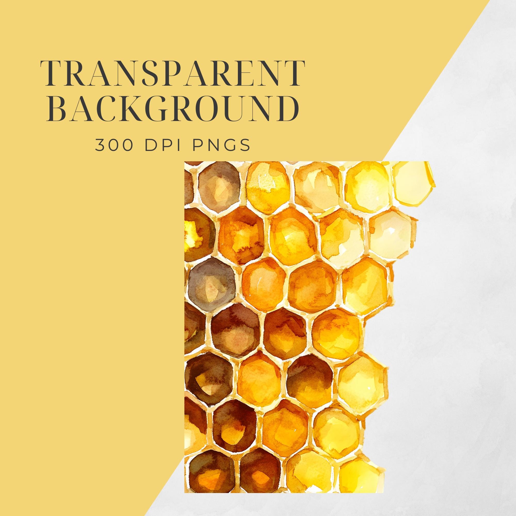 Honeycomb Borders Clipart Set – Golden Honeycomb Pngs for Scrapbooking ...