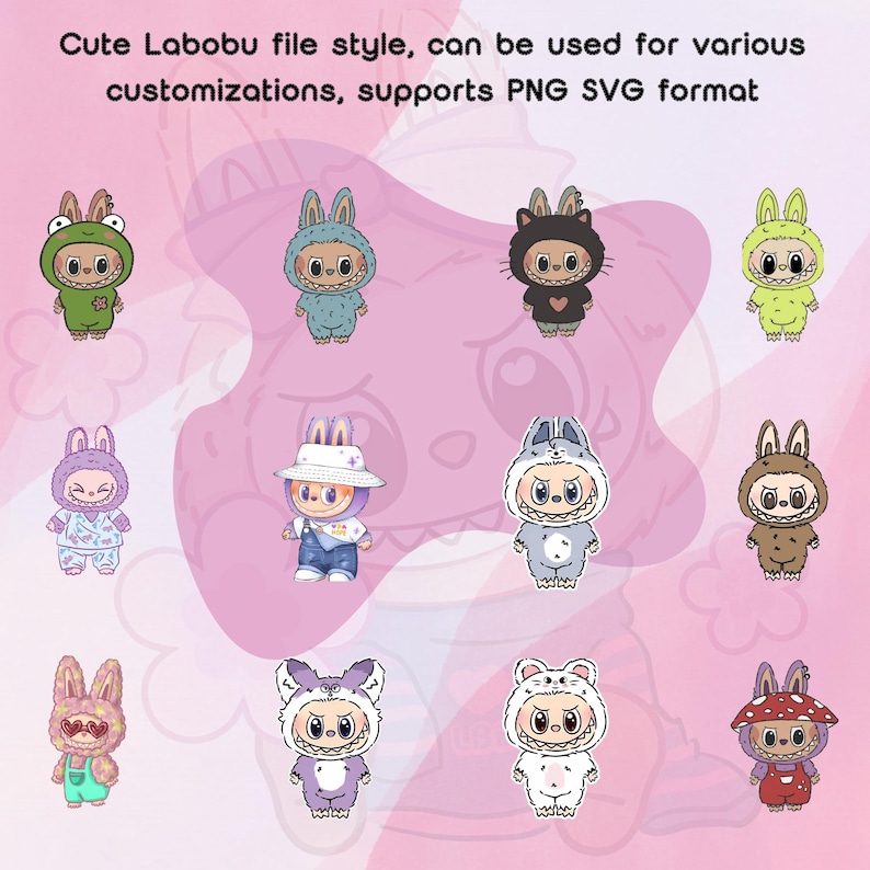 100+ Labubu PNG, Vector Digital File for Cricut, Laser Cut La Bubu PNG ...