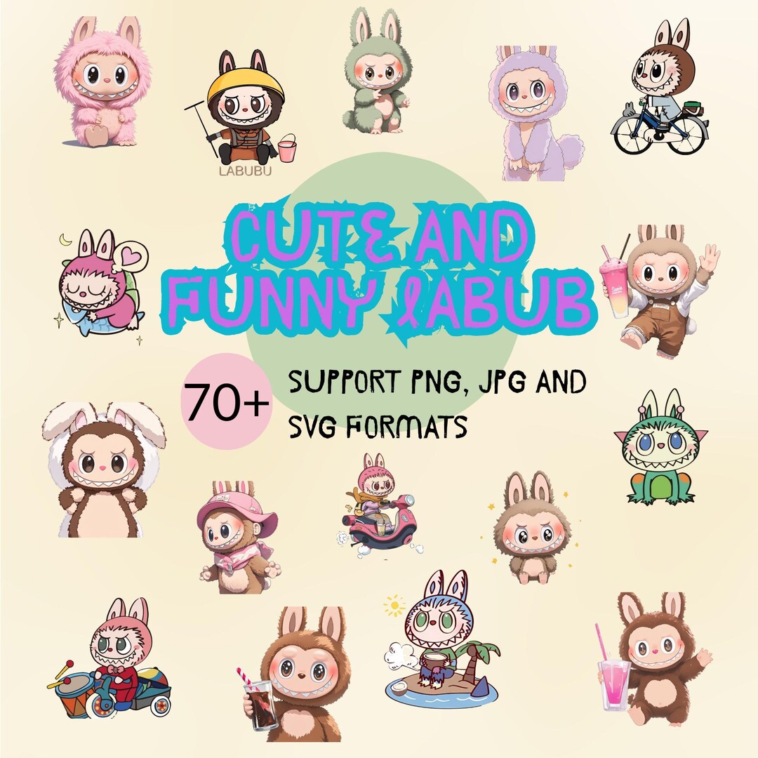 70+ Labubu JPG, Vector Digital File for Cricut, Laser Cut La bubu PNG ...
