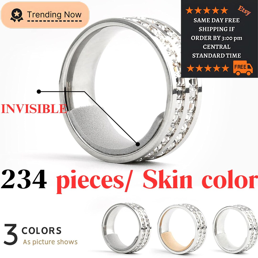 Ring Size Adjuster 234 Pcs 3 Color, Ring Size Adjuster Set – Invisible ...