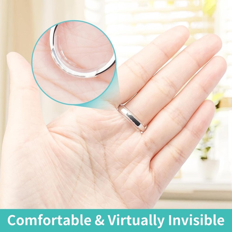 ALL in ONE 8 Sizes, Ring Sizer Adjuster Set, TPU Invisible Ring Resizer ...