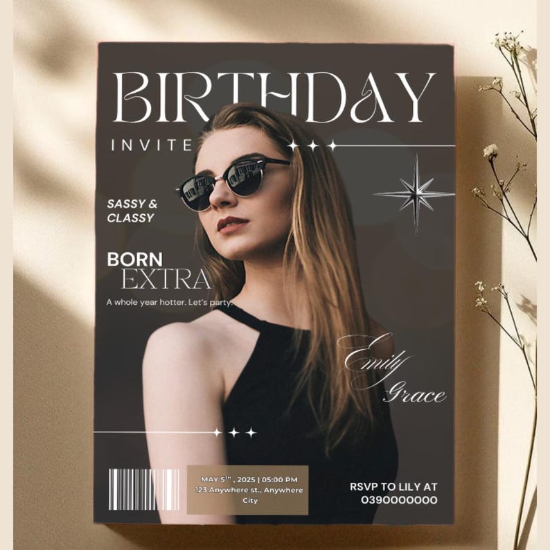 Magazine Cover Birthday Invitation: Animated Party Invite (digital) - Etsy